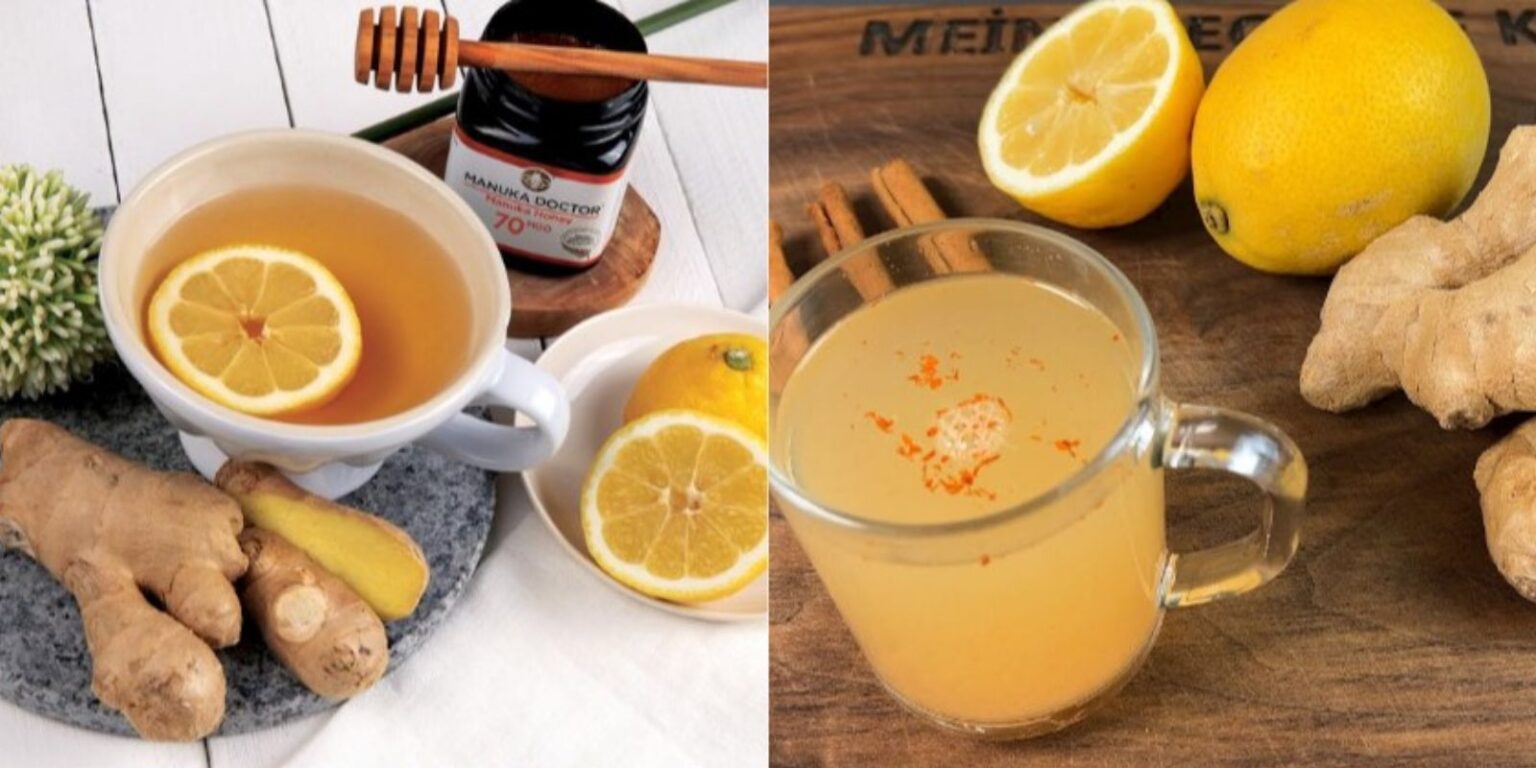 Recipe for a health tonic using grated ginger, honey, lemon juice ...
