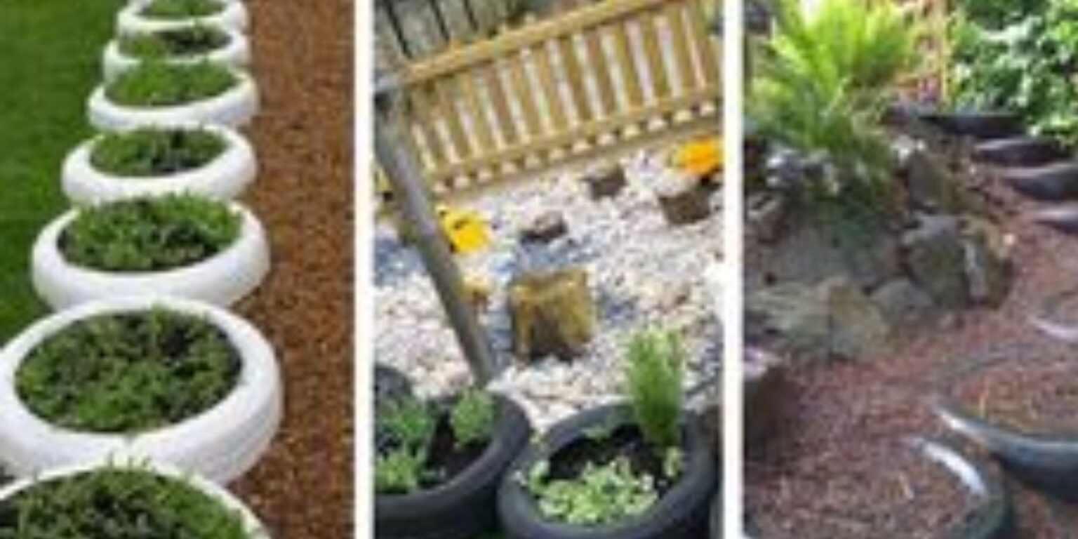 Transform Your Landscape: 17 Creative Tire Garden Ideas 🌿👇 - Natural ...