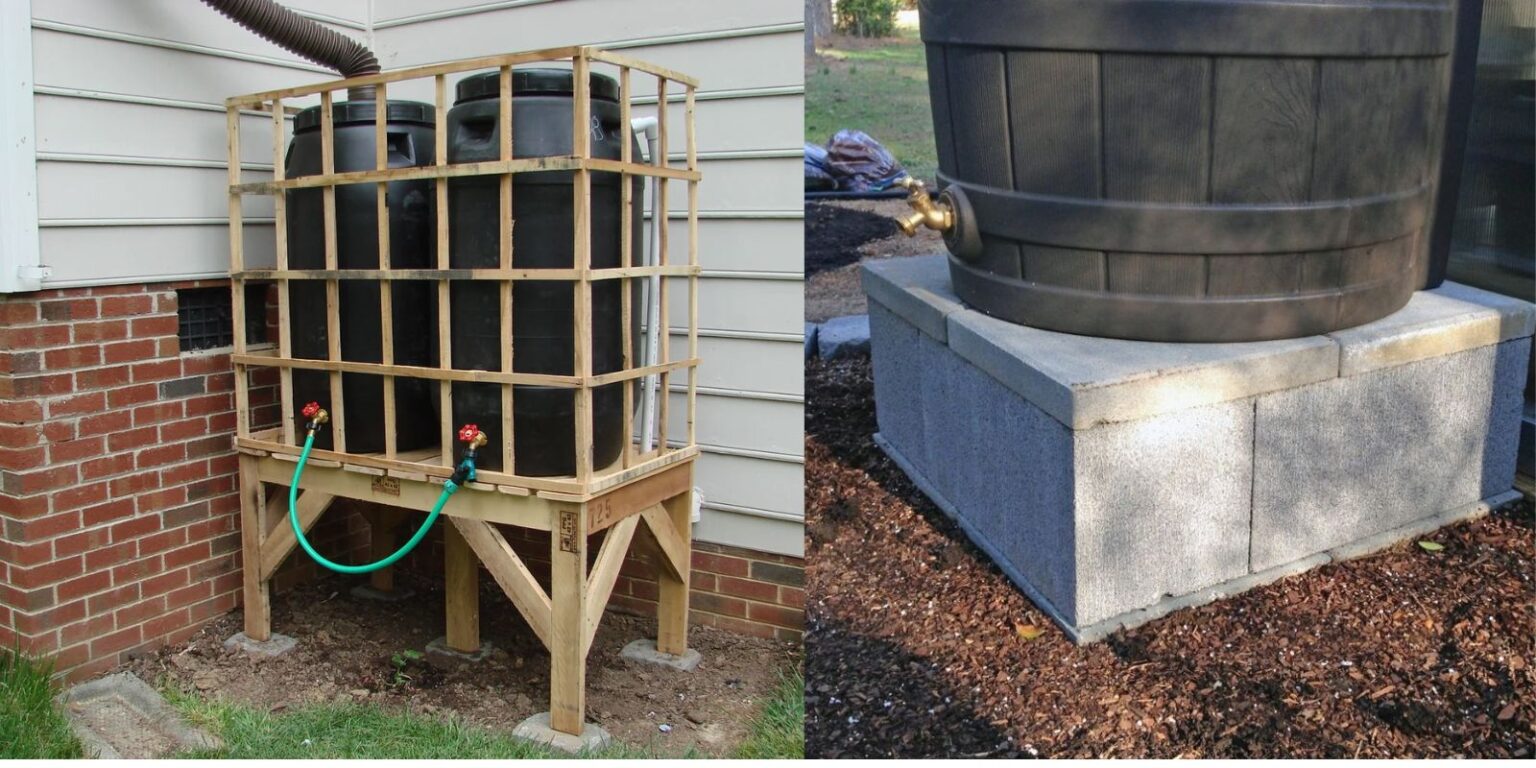 15+ Easy DIY Rain Barrel Stand Ideas for Sustainable Gardening ...
