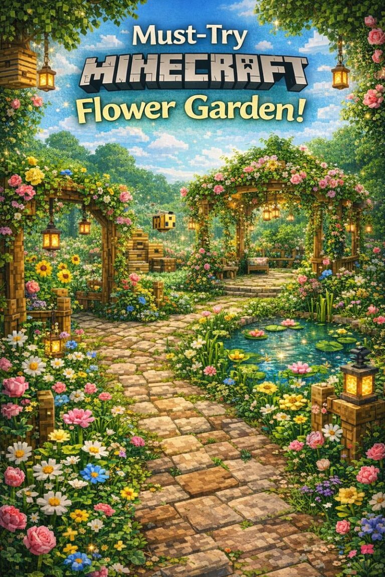 Must-Try minecraft flower garden! - Natural Garden Tips